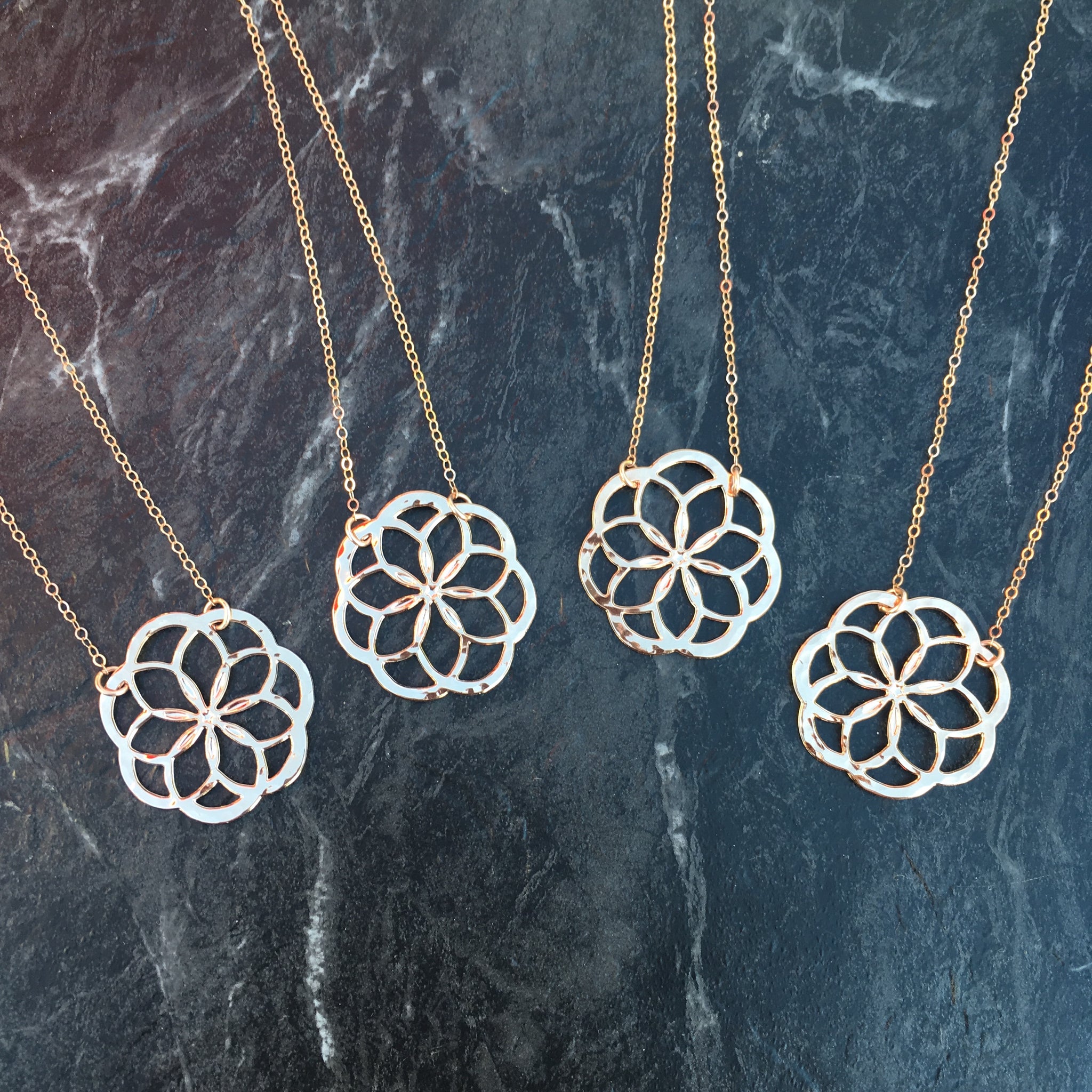 Small Flower of Life Inspired Pendant – Raw Elements Jewelry